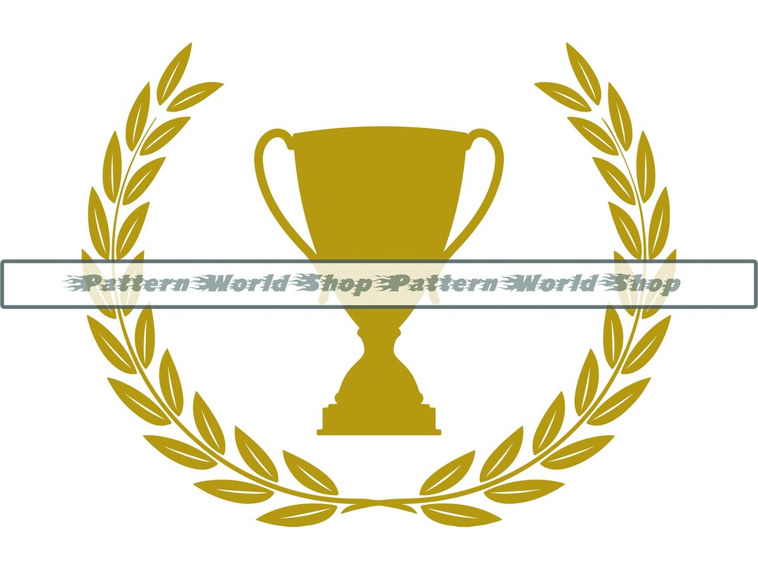 Laurel Trophy SVG, Award SVG, Prize SVG, Trophy Clipart, Trophy Files ...