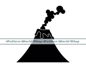 Volcano SVG, Volcano Clipart, Volcano Files for Cricut, Volcano Cut ...