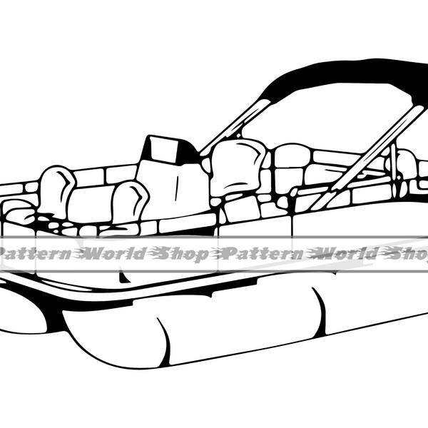 Pontoon Boat - Etsy