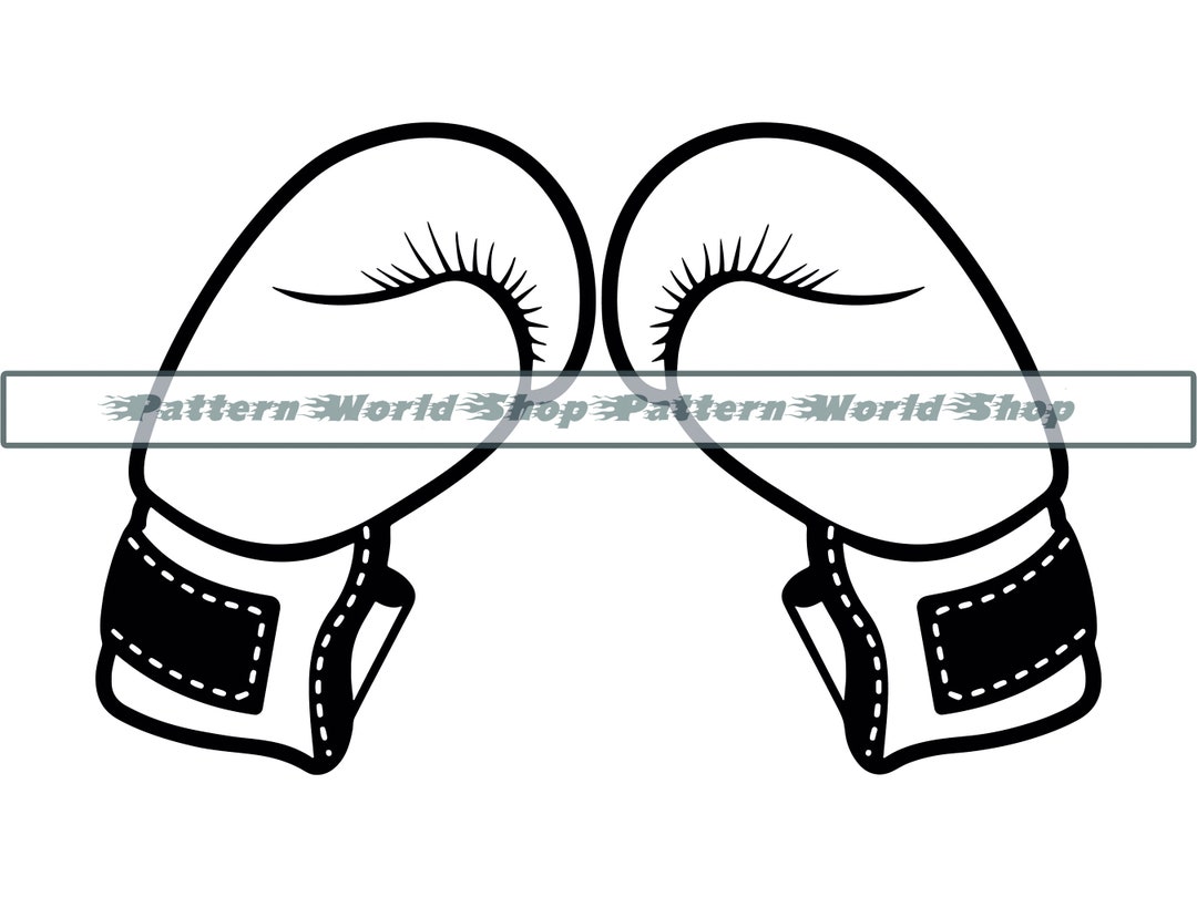 Boxing Gloves Outline #4 SVG, Boxing Svg, Boxing Gloves Clipart, Boxing ...