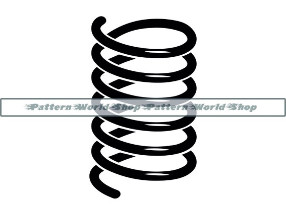 Metal Spring SVG Metal Spring Clipart Metal Spring Files for - Etsy