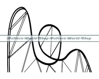 Roller Coaster 4 SVG, Roller Coaster Clipart, Roller Coaster Files for ...
