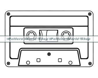 Cassette Tape SVG, Audio Cassette Svg, Audio Tape Svg, Cassette Clipart ...