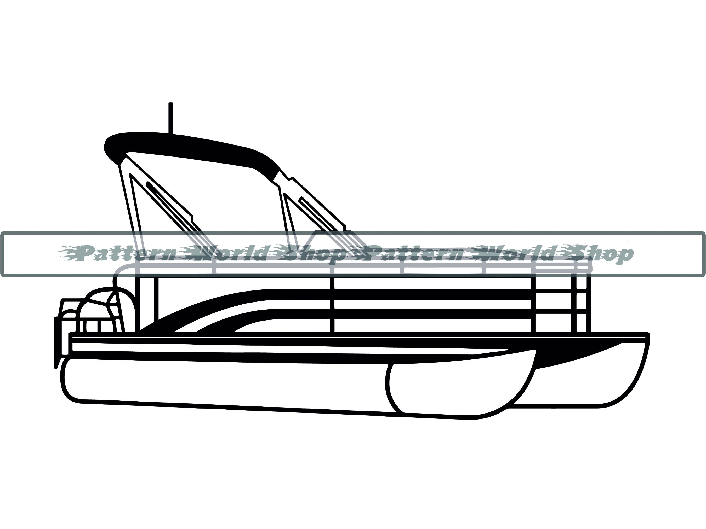 Pontoon Boat Drawing