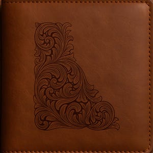 Ornamental Flourish Scrollwork SVG PNG DXF Bundle, Tooled Leather Floral Corner Designs, Vintage ...