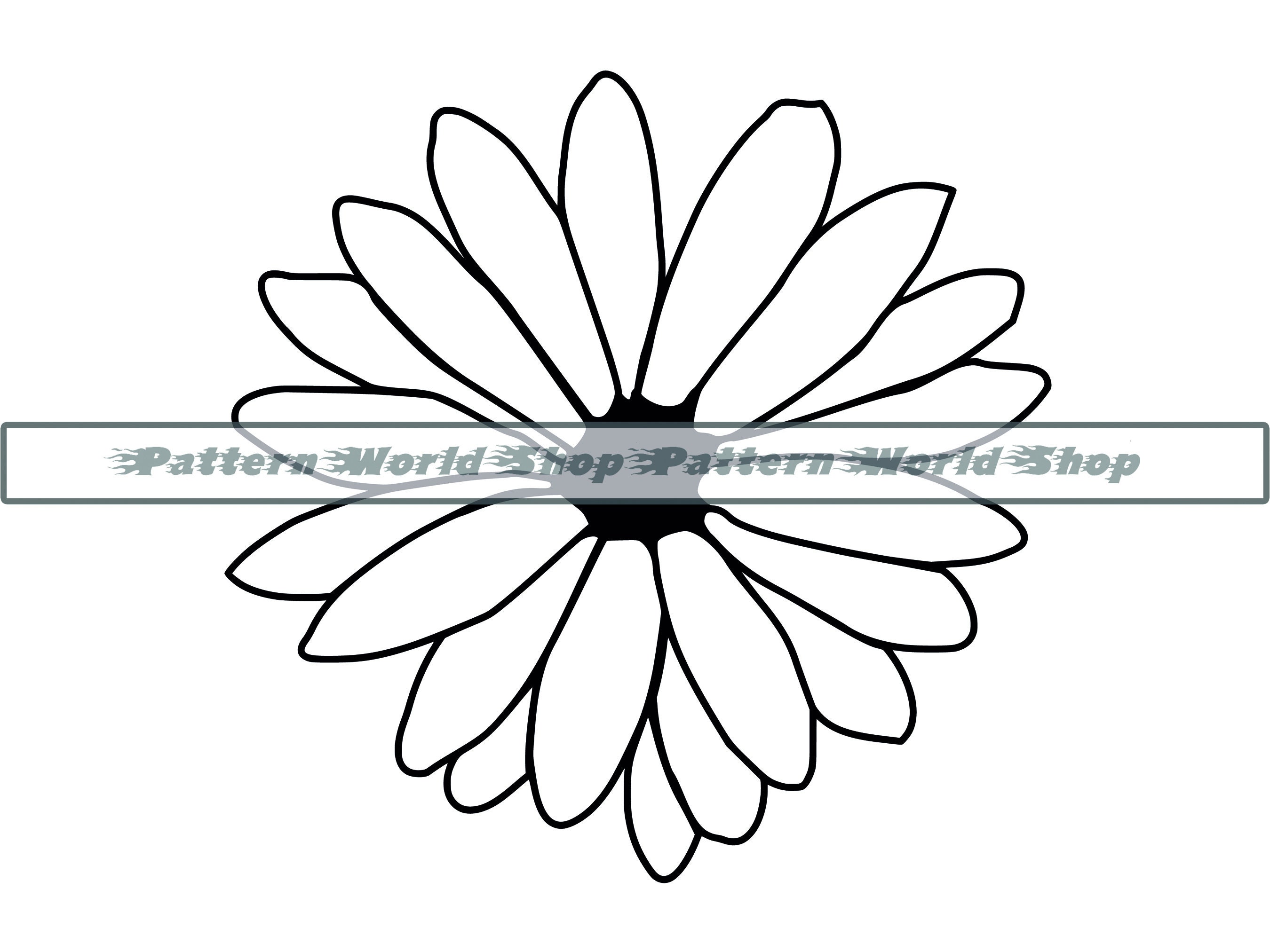 Daisy Outline SVG Daisy SVG Flower SVG Daisy Clipart Daisy - Etsy UK