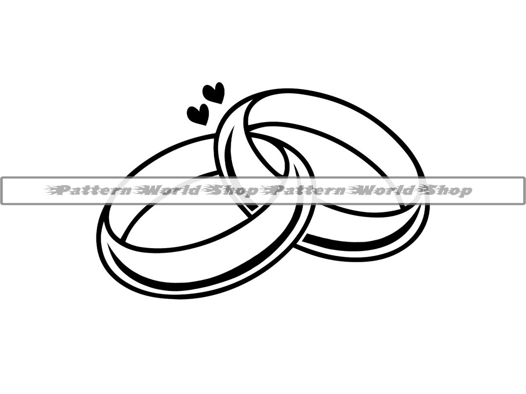 Wedding Rings #3 SVG, Wedding SVG, Marriage Rings SVG, Engagement ...