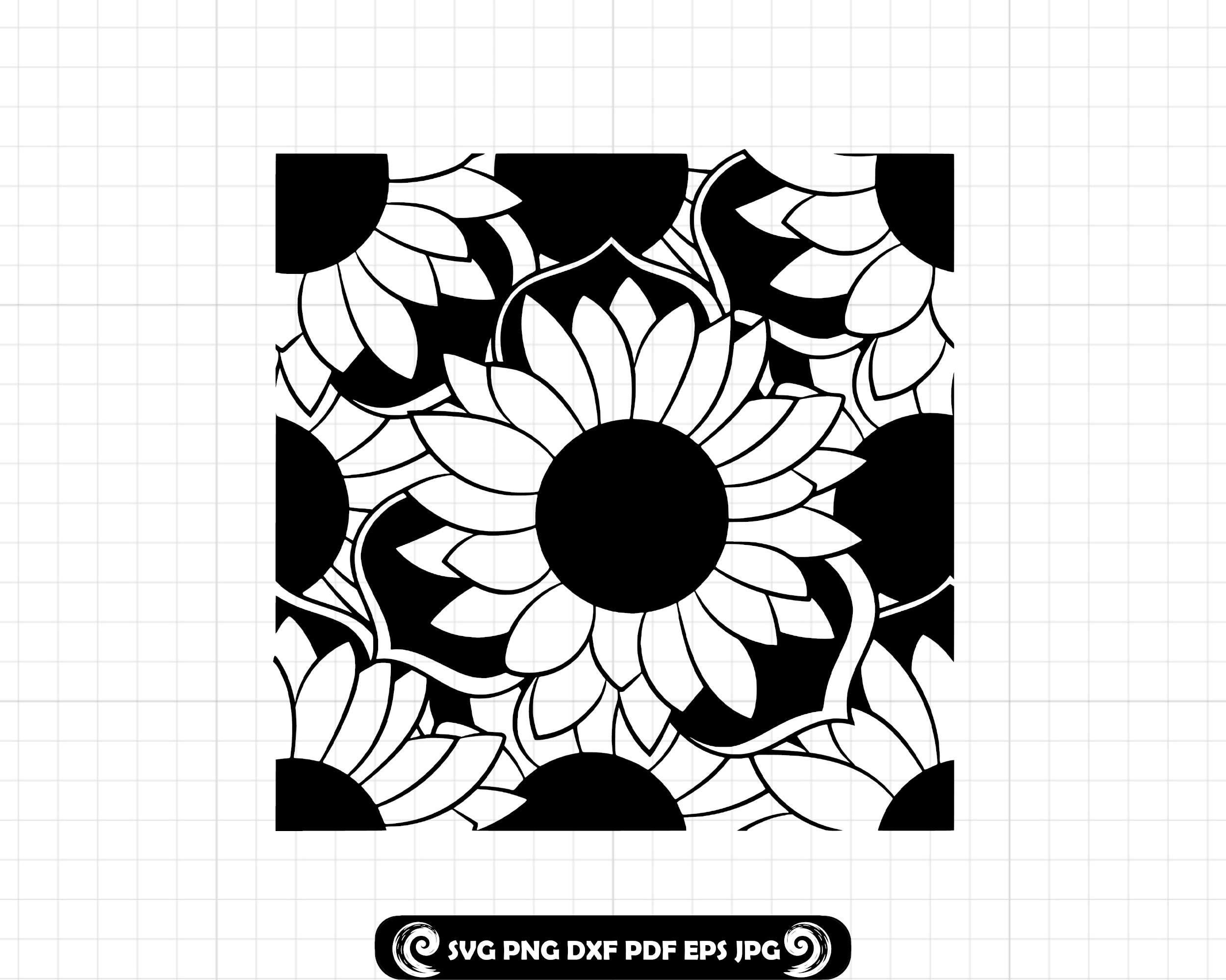 Sunflower Tooled Leather SVG, Floral Western Pattern PNG, Engraving ...