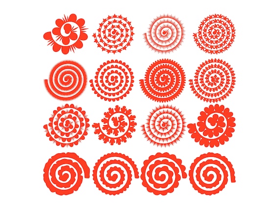 16 Rolled Flowers SVG Rolled Flower SVG Paper Flower SVG - Etsy