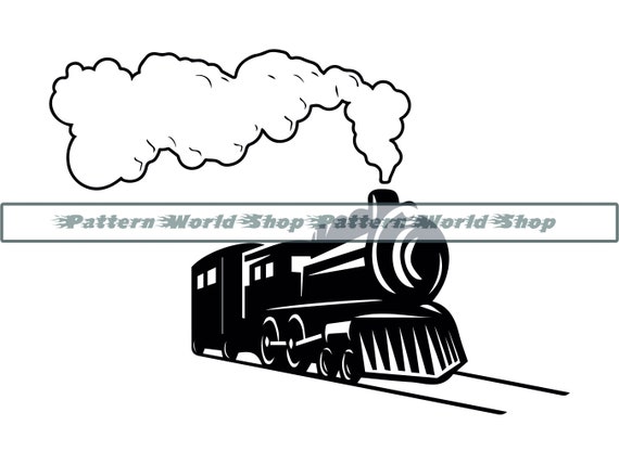 Steam Train 3 SVG Train Svg Steam Engine Svg Locomotive - Etsy