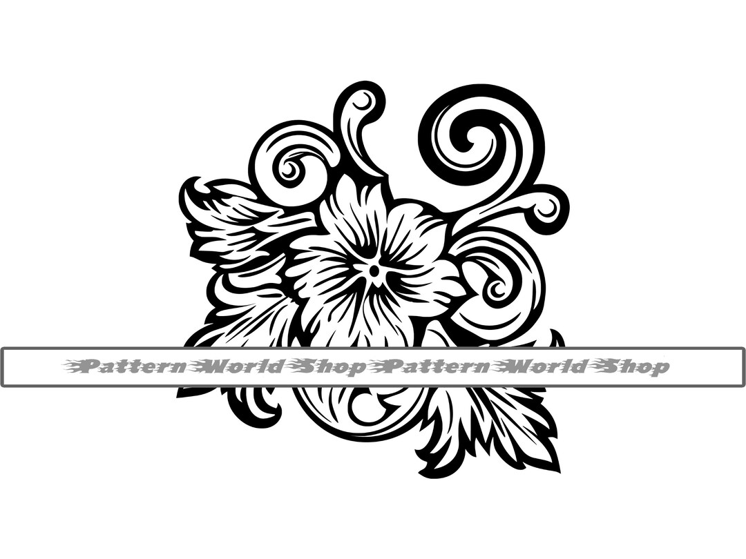 Carving Pattern #4 SVG, Tooled Leather Pattern SVG, Wood Carving ...