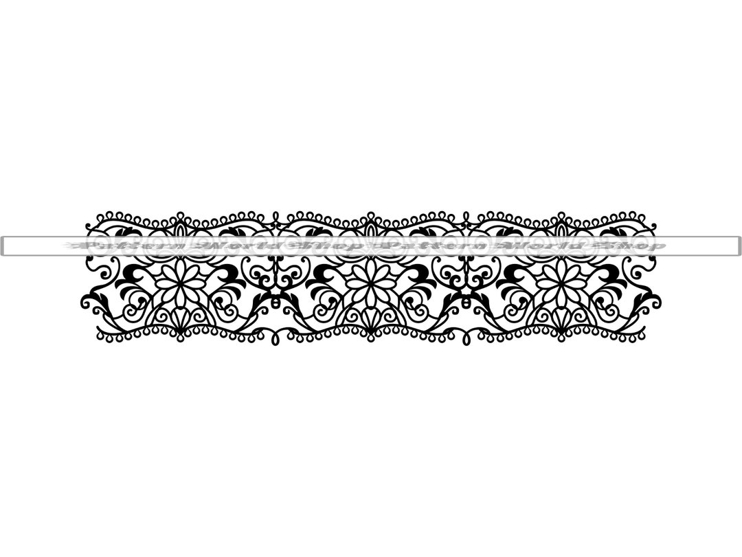 Lace Border #5 SVG, Lace SVG, Wedding Border, Lace Trim, Lace Floral ...