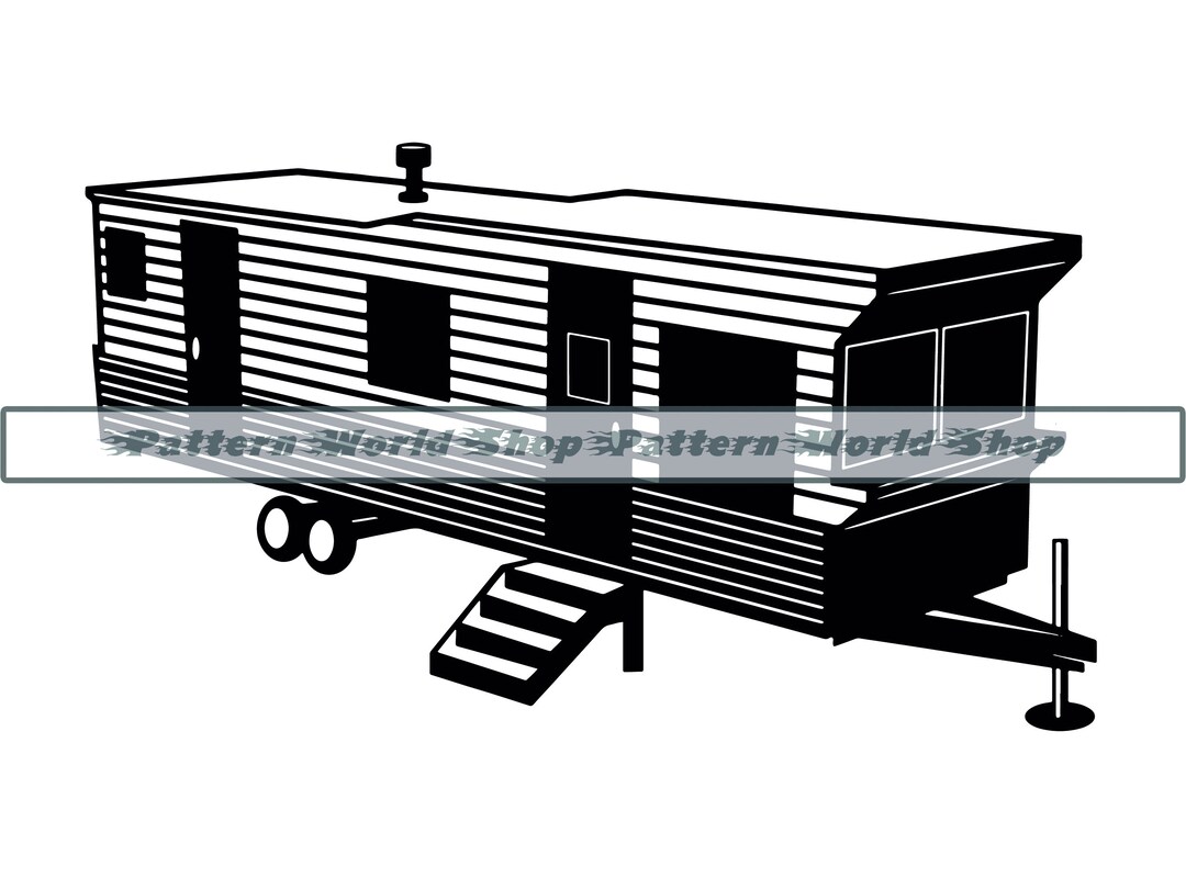 Mobile Home SVG, Trailer Home SVG, Mobile Home Clipart, Mobile Home ...