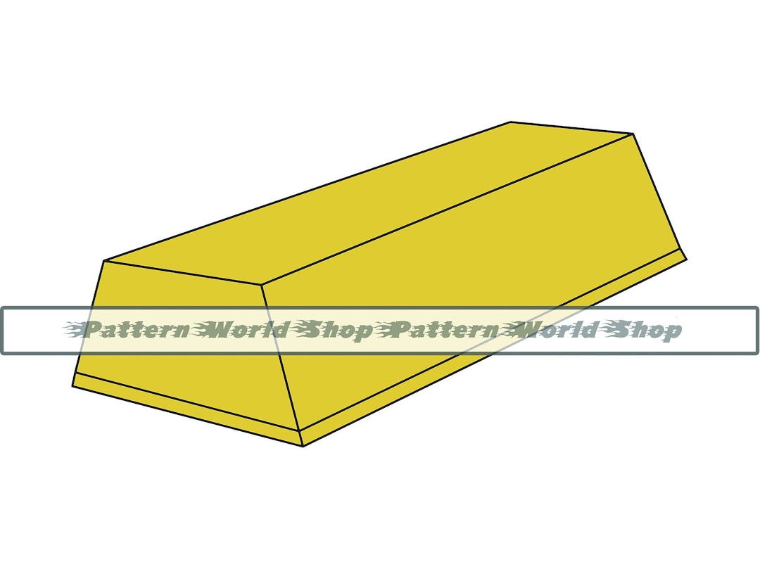 Gold Bullion SVG, Gold Bar SVG, Gold Ingot SVG, Gold Bullion Clipart ...
