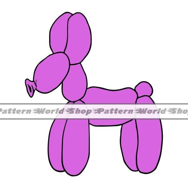 Balloon Dog Stained Glass Pattern - Etsy
