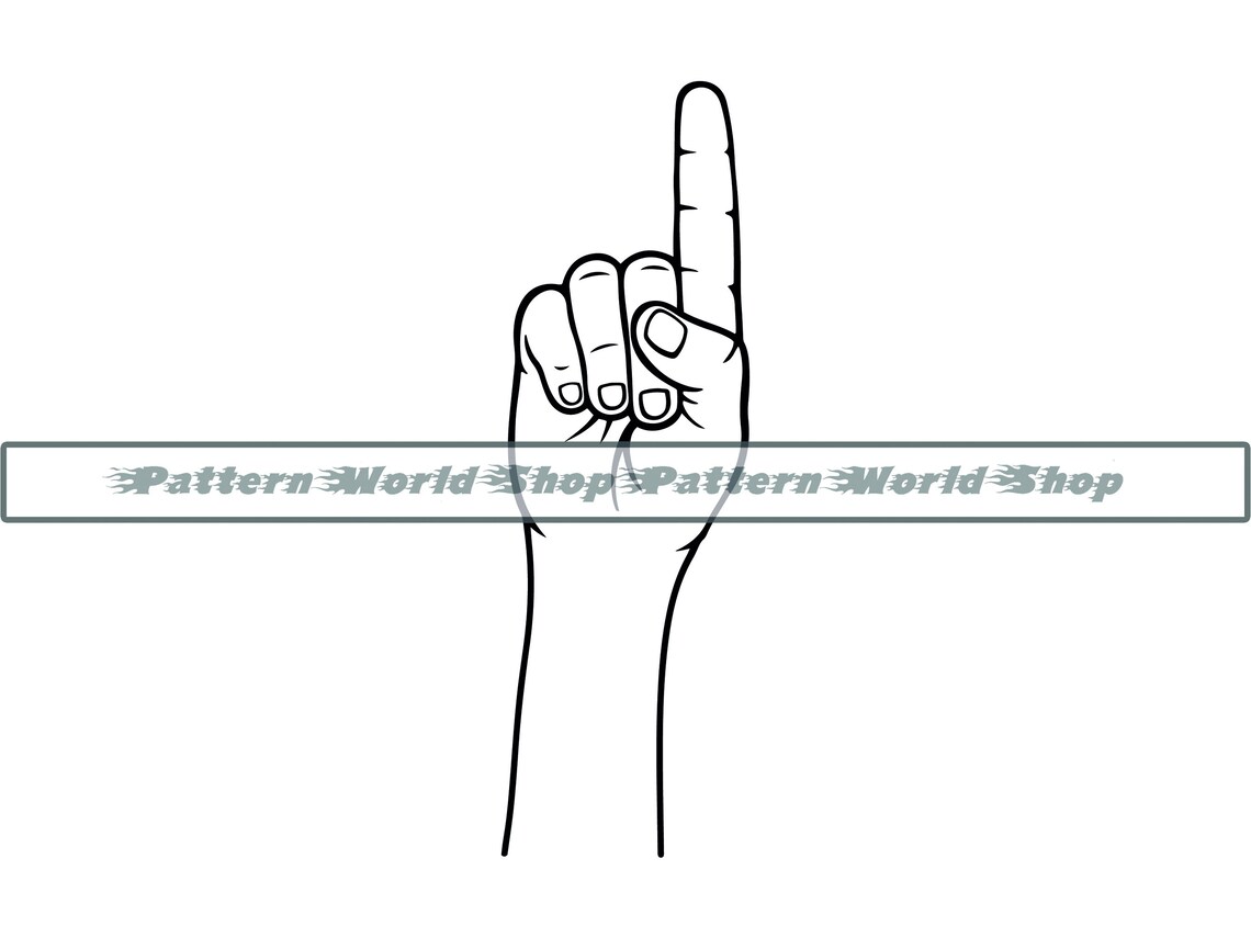 Hand Count One SVG, One SVG, One Finger SVG, Numbers Svg, Hand One ...