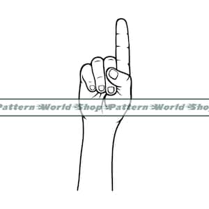 Hand Count One SVG, One SVG, One Finger SVG, Numbers Svg, Hand One ...