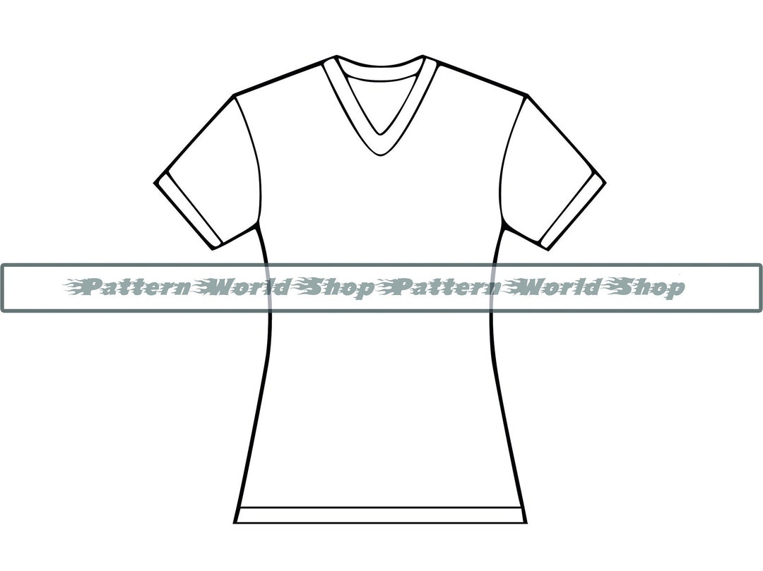 T-shirt Outline #2 SVG, T-shirt SVG, Shirt SVG, T-shirt Clipart, Shirt ...