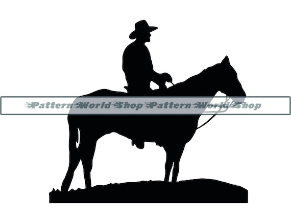 Cowboy SVG Riding Horse SVG Western Svg Cowboy Clipart - Etsy