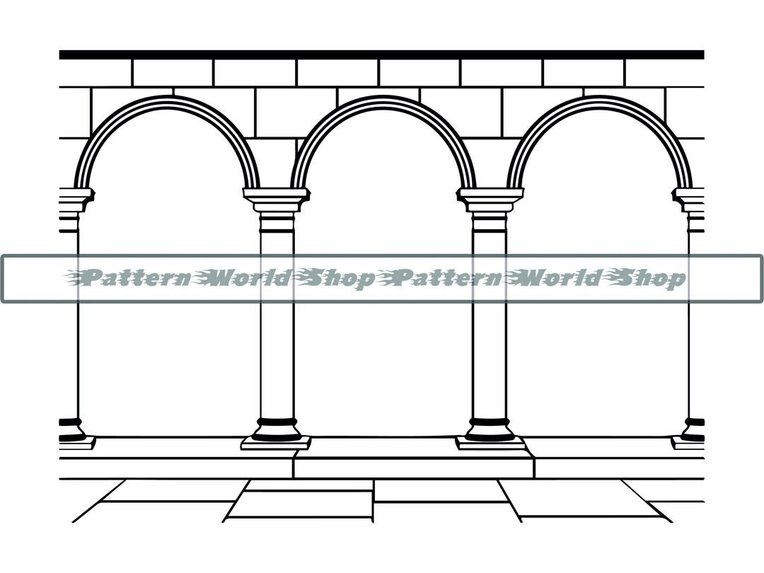 Colonnade SVG, Column Pillar SVG, Architectural Svg, Column Pillar ...