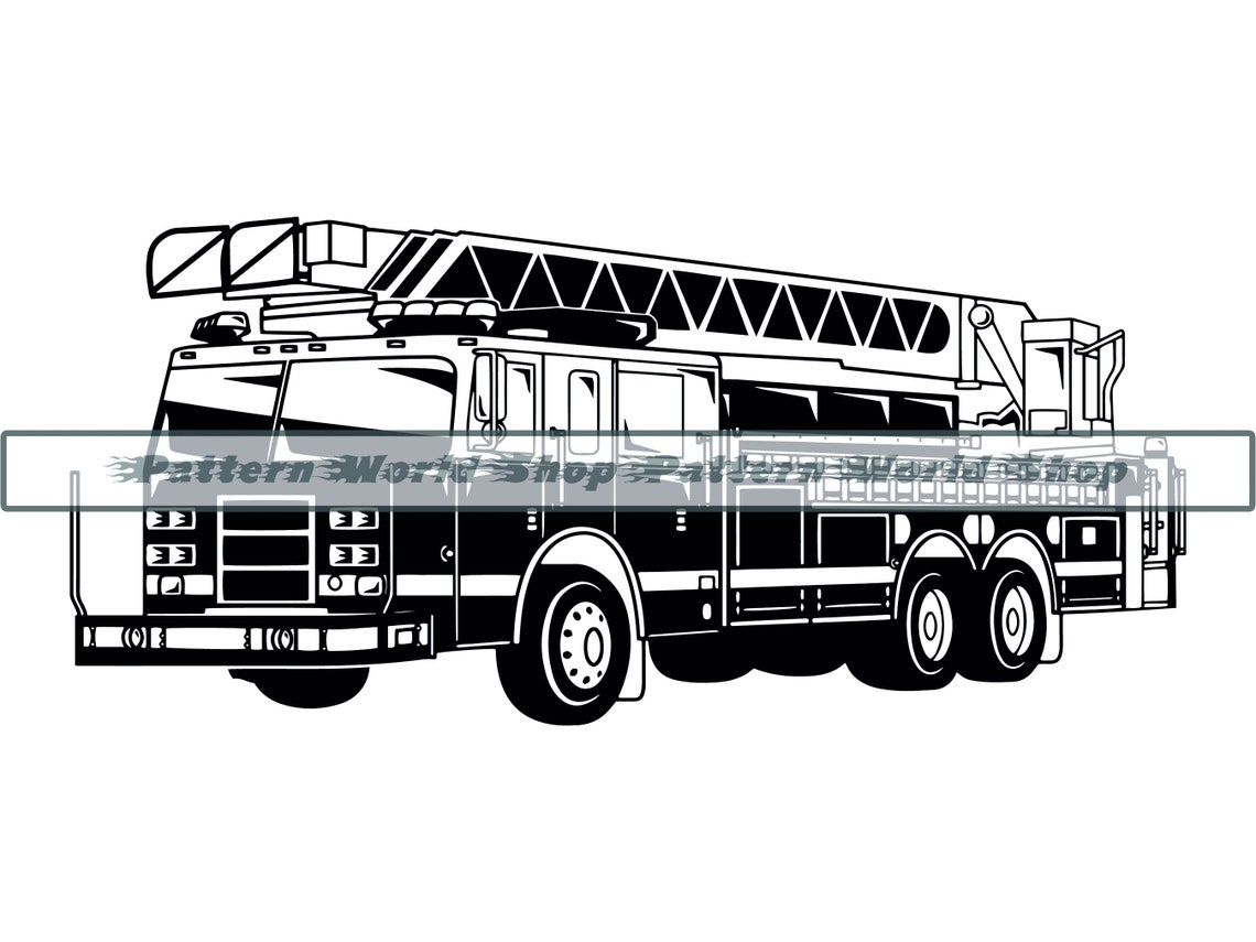 Fire Truck SVG, Firetruck Svg, Fire Engine SVG, Fire Truck Clipart ...