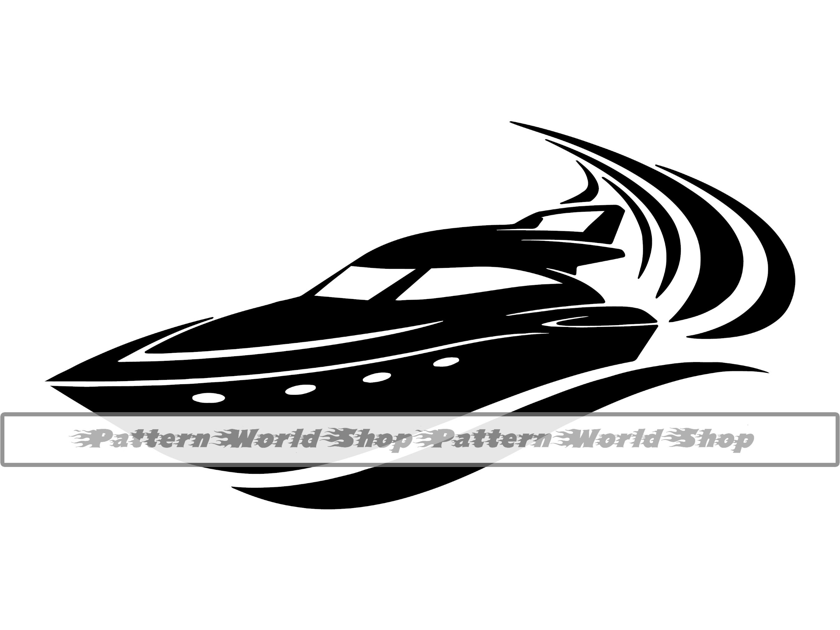 Speed Boat SVG Motor Boat SVG Yacht Svg Speed Boat Clipart - Etsy Hong Kong