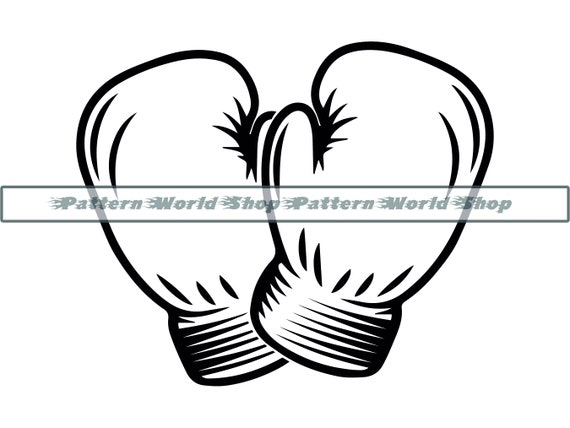 Boxing Gloves Outline 6 SVG Boxing Svg Boxing Gloves - Etsy