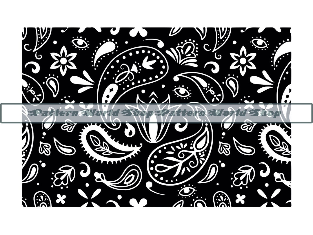 Bandana Pattern #2 SVG, Paisley Pattern SVG, Seamless Bandana Pattern ...