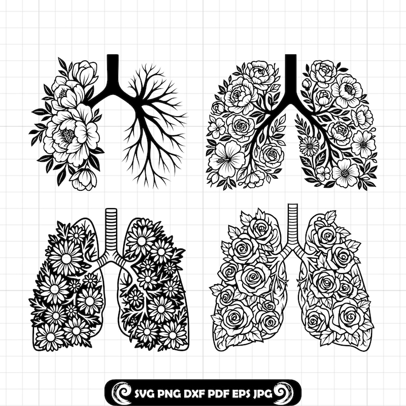 Lung Svg - Etsy