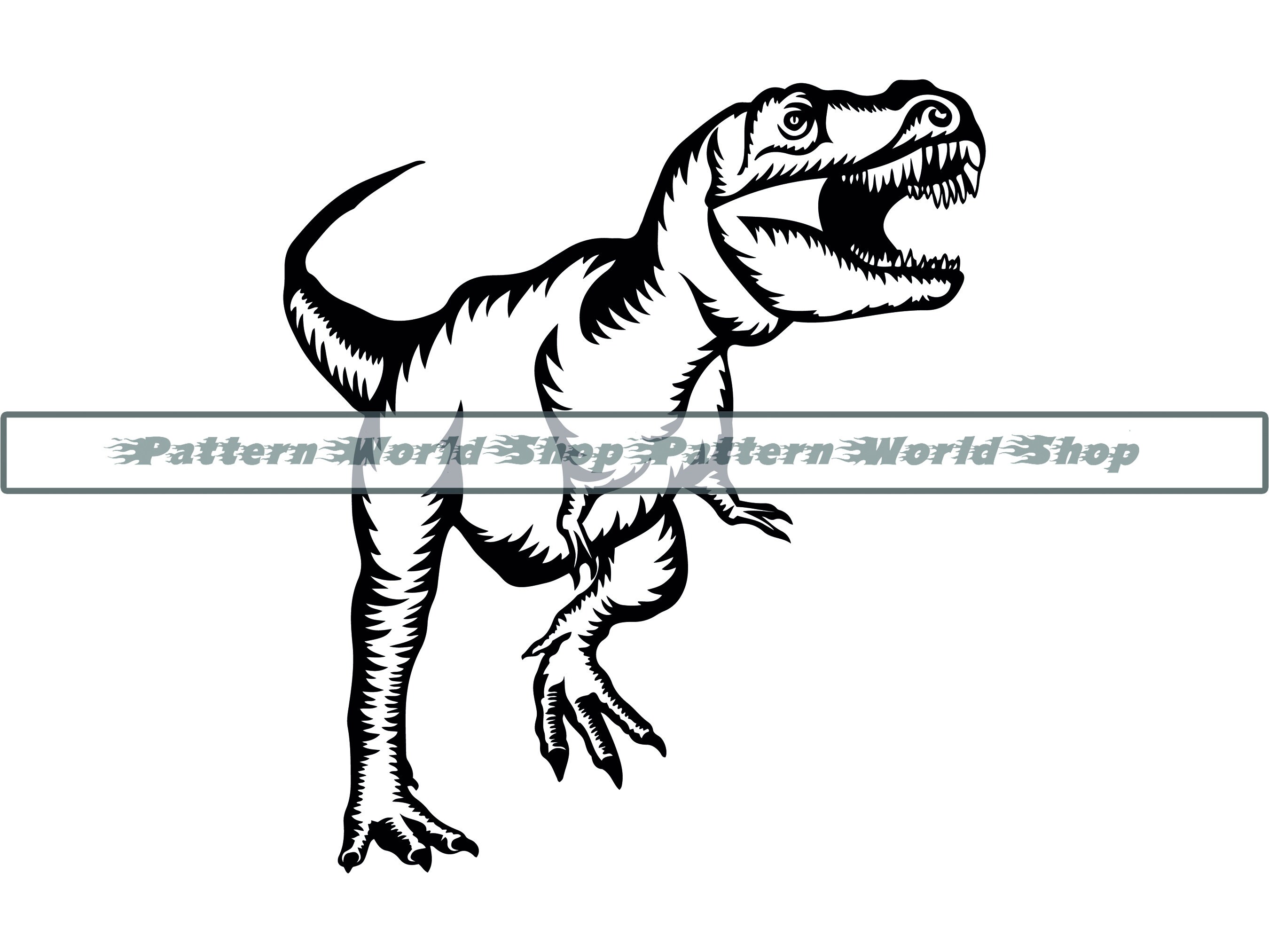 T-Rex #2 SVG, Trex SVG, Dinosaurier SVG, T-Rex Clipart, Trex Clipart, T ...