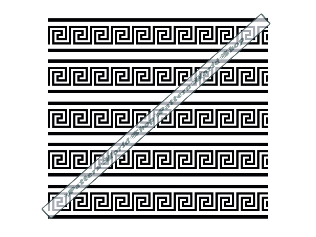 Greek Key Pattern SVG, Greek Key Border SVG, Geometric Background ...