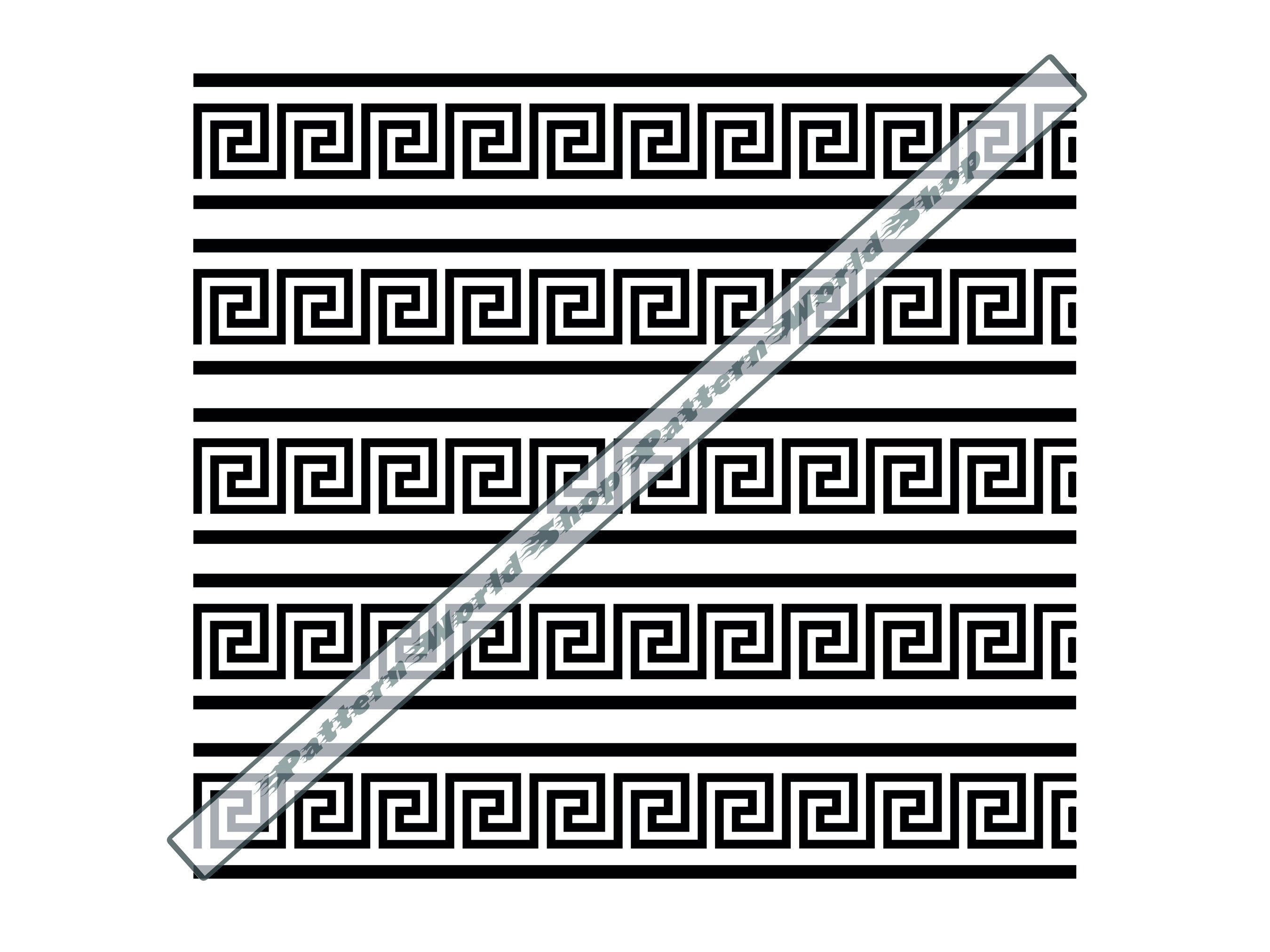 Greek Key Pattern SVG, Greek Key Border SVG, Geometric Background ...