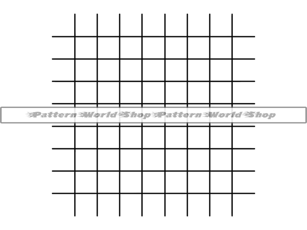 Seamless Grid Pattern SVG PNG DXF, Mesh Square Pattern Svg, Grid ...