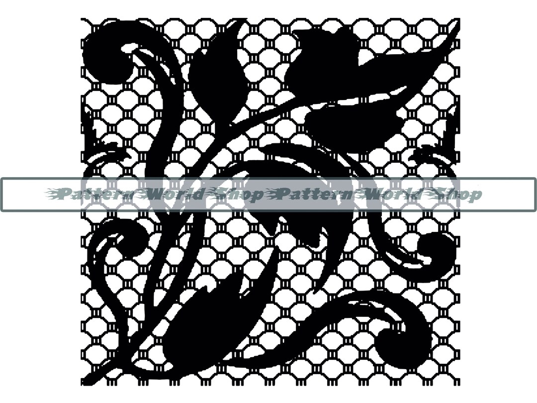 Lace Pattern #5 SVG, Lace Floral Pattern, Lace Western Pattern ...