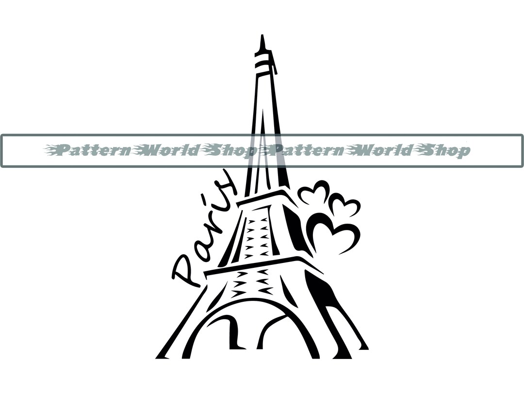 Eiffel Tower SVG, Love Paris SVG, Love Eiffel SVG, Eiffel Clipart ...