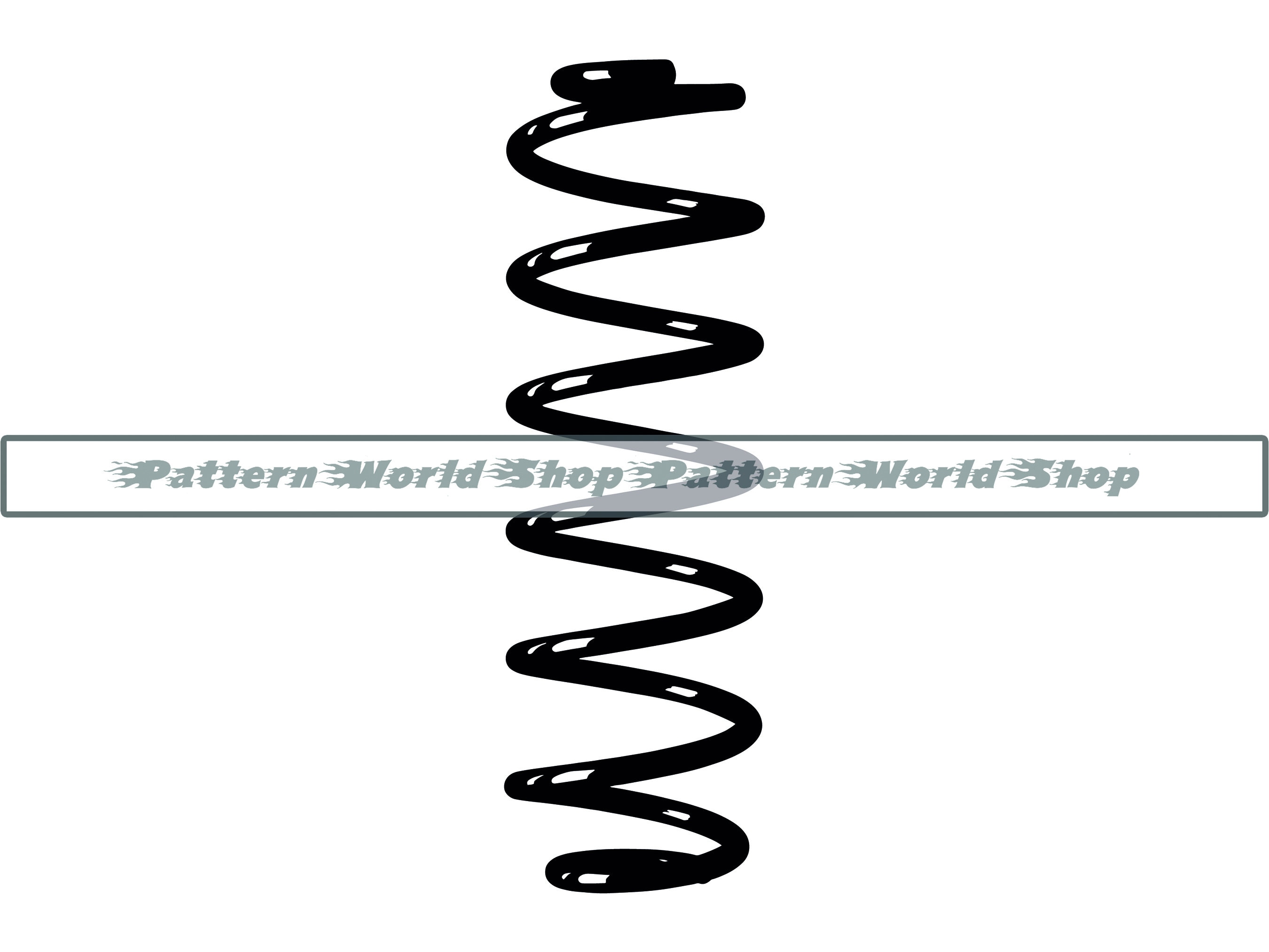 Metal Spring #2 SVG, Metal Spring Clipart, Metal Spring Files for ...