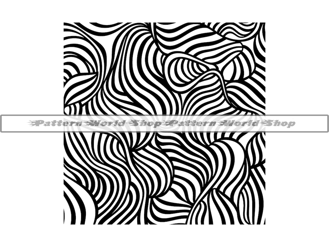 Doodle Pattern SVG PNG PDF, Coloring Page Pattern Svg, Doodle Template ...