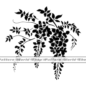 Wisteria #2 SVG, Wisteria Flower SVG, Wisteria Floral SVG, Wisteria ...