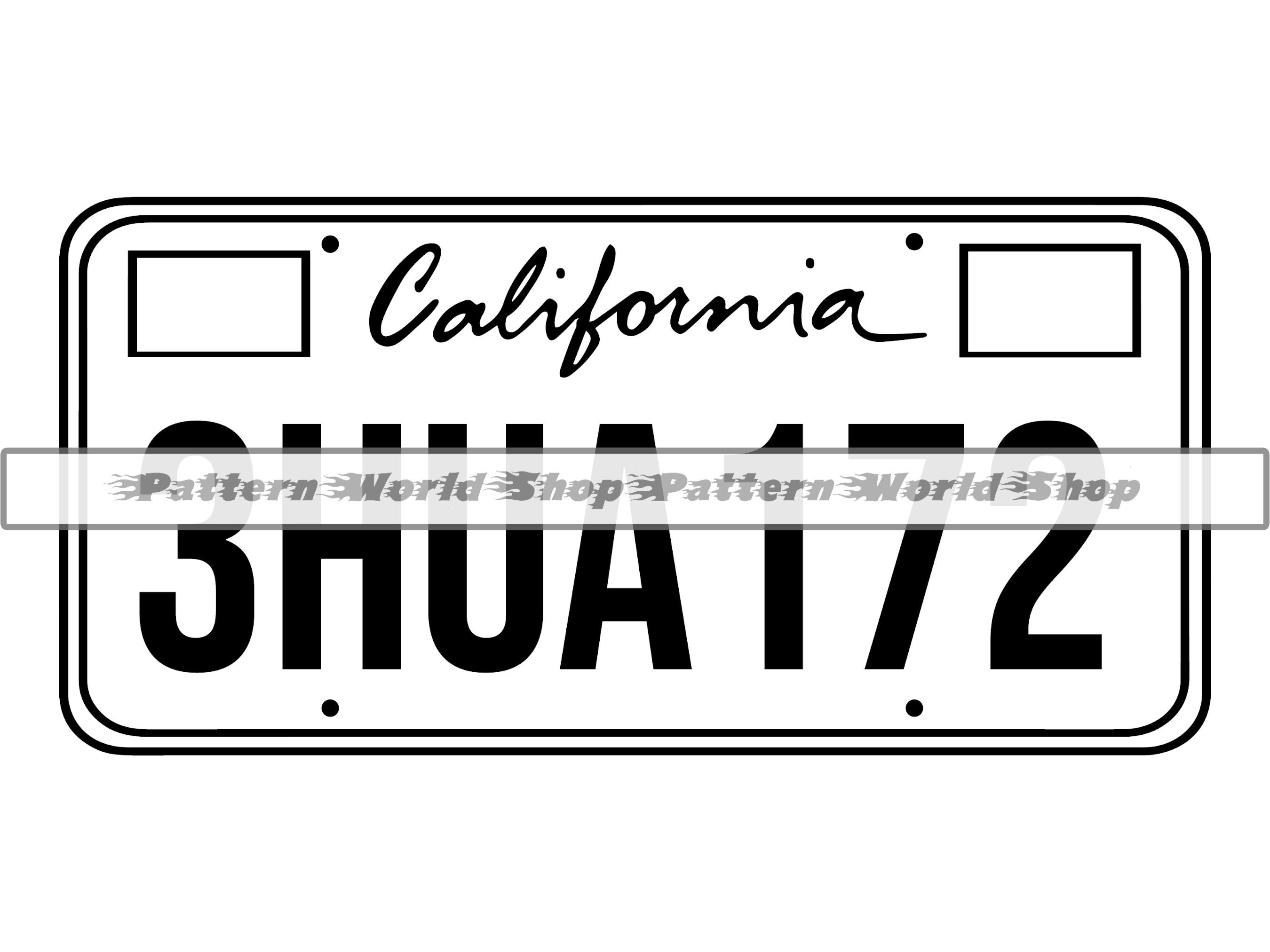California License Plate SVG, California SVG, Car Plate SVG, California ...