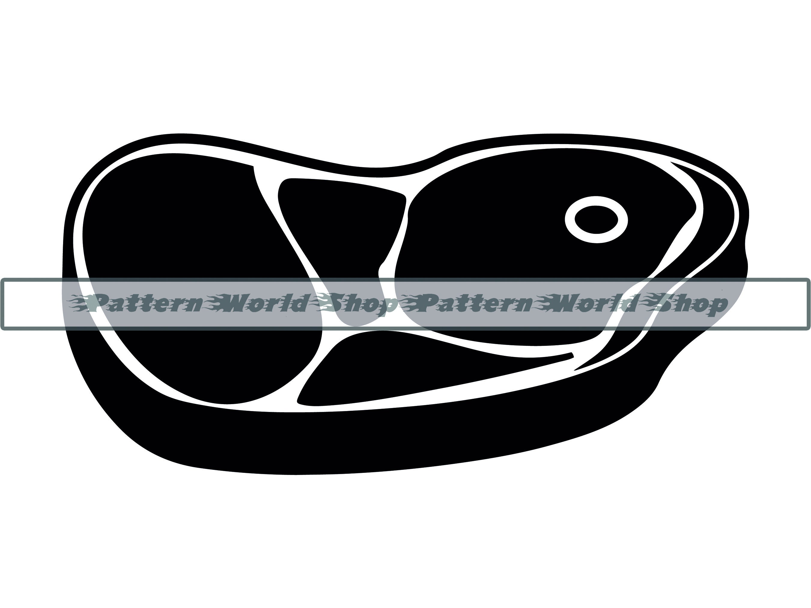 Steak Vector Black And White