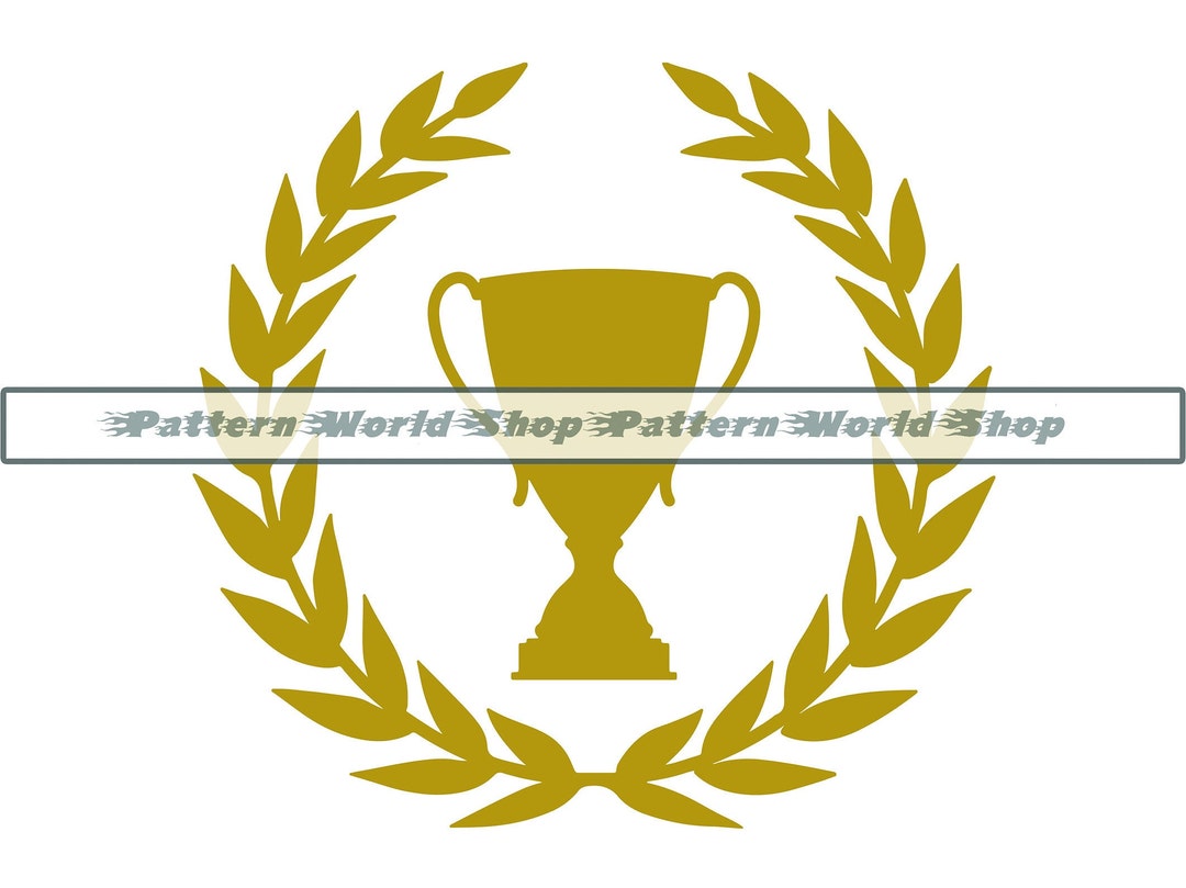 Laurel Trophy #2 SVG, Award SVG, Prize SVG, Trophy Clipart, Trophy ...