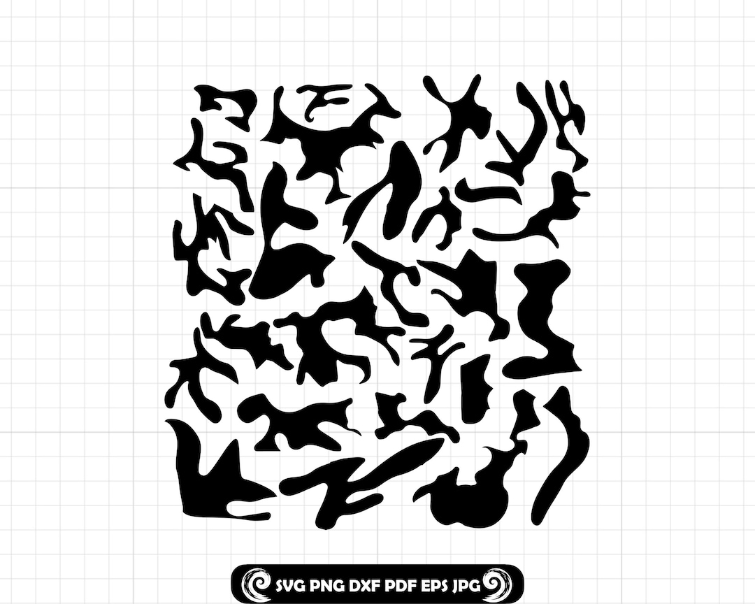 Woodland Camo Pattern SVG, Camo Pattern SVG, Camo Pattern Clipart, Camo ...