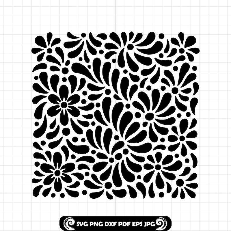 Flower Talavera Svg - Etsy