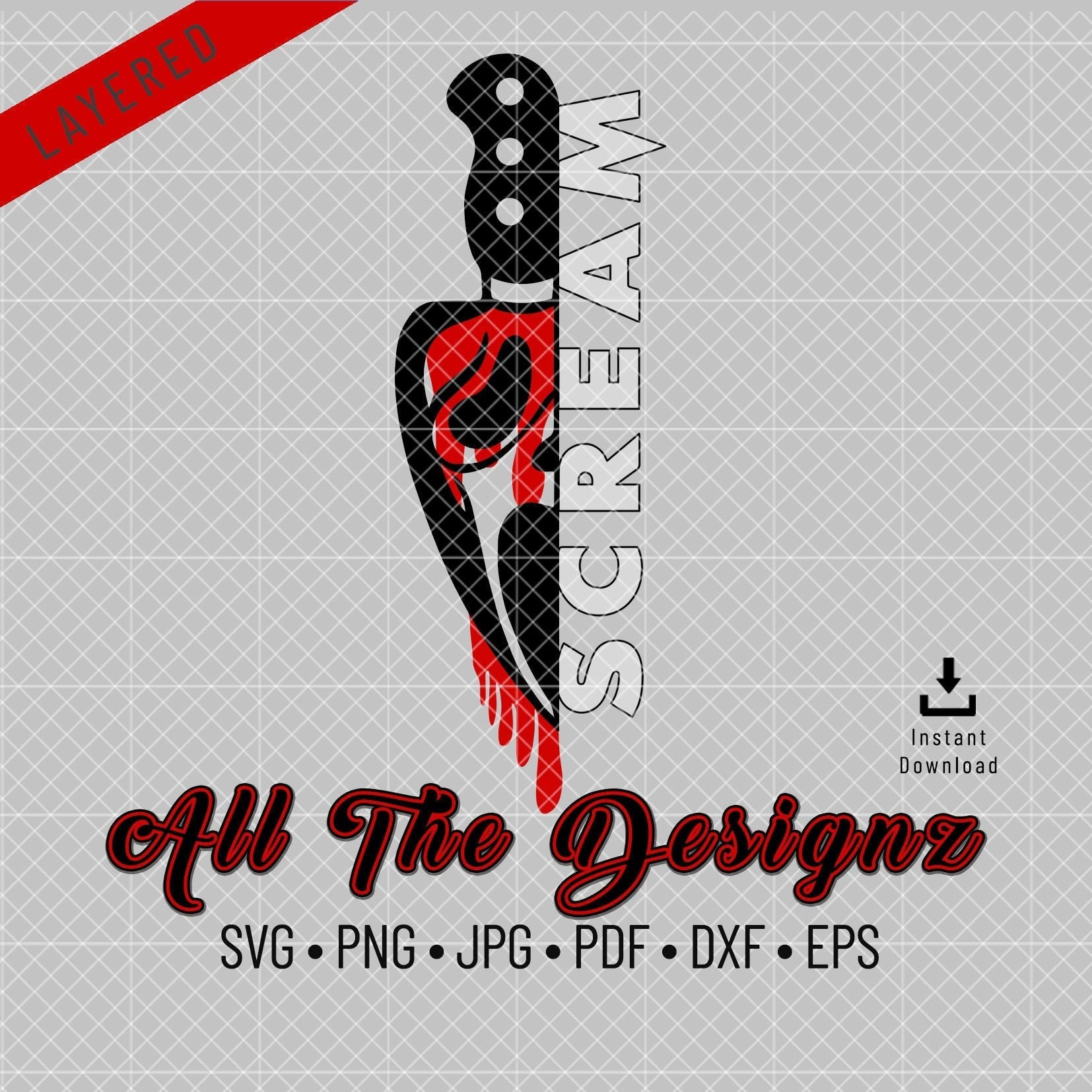 Scream SVG Scream Ghost Face Layered SVG Halloween SVG - Etsy Canada