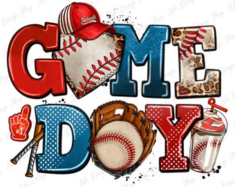 Play Ball Baseball Png Sublimation Design Download, Game Day Png, Sport ...