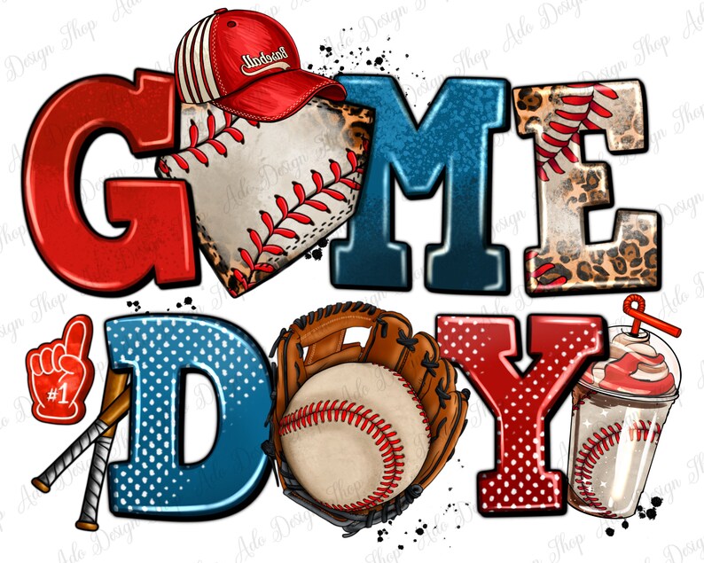 Game Day Baseball Png Sublimation Design Download, Baseball Png, Game ...