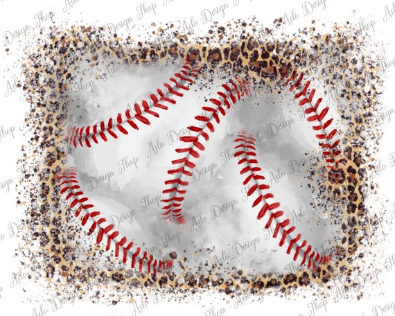 Western Baseball Distressed Background Png Leopard Baseball | Etsy