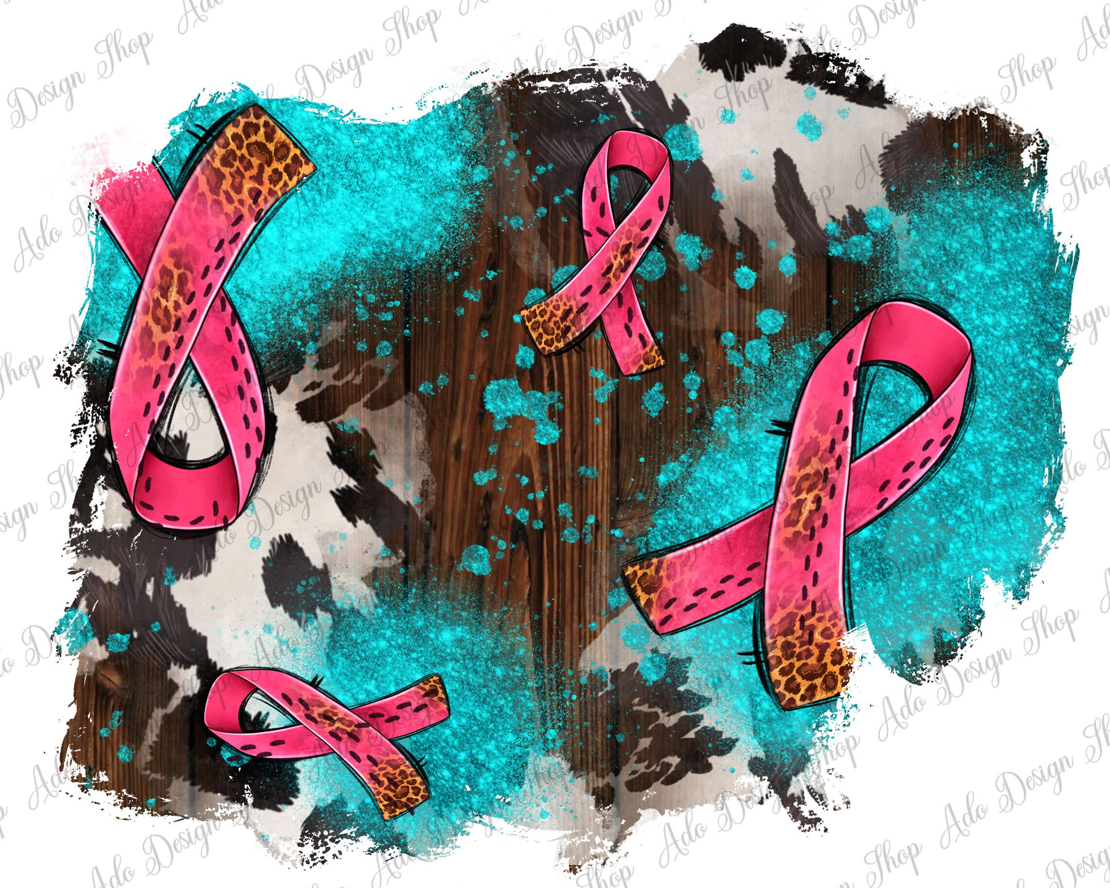 Cancer Ribbon Turquoise Patch Bundle Png Design, Cancer Patches Png ...
