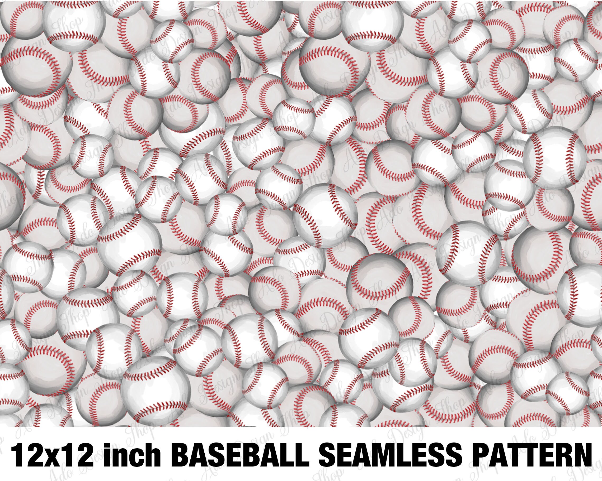 Baseball Seamless Pattern Pngbaseball Pngseamless Pattern - Etsy