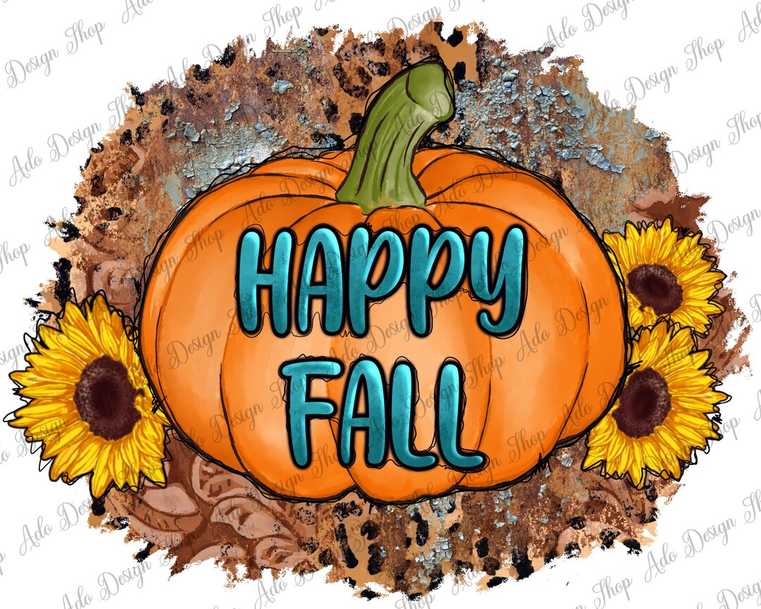 Happy Fall PNG, Fall Clipart, Fall Background Png, Sunflower Pumpkin ...